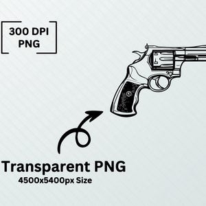 Revolver Svg Png, Revolver Clipart, Revolver Silhouette, Decal ...