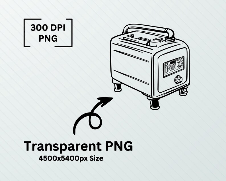 Portable Generator Clipart: SVG, PNG, Silhouette, Vector, Decal Cut ...