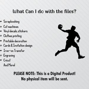 Handball Silhouette, Handball Svg Bundle Set, Handball Clipart Png ...