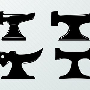 Anvil SVG Bundle: Blacksmith Clipart, Cut Files (PNG, Vector, 300 DPI ...