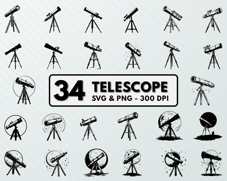 Telescope SVG, Telescope PNG, Telescope Silhouette, Telescope Clipart ...