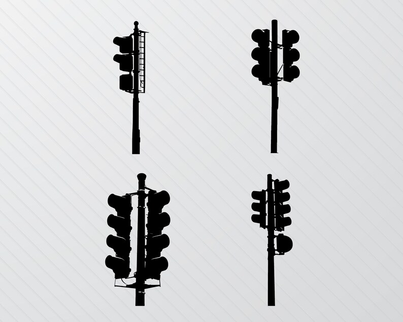 Traffic Light Svg Bundle, Traffic Light Silhouette Png, Signal Light ...