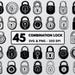 Combination Lock SVG Bundle: Clipart, Cut File, Decal (PNG) - Etsy