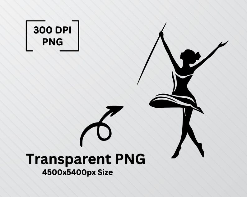 Baton Twirling Silhouette: 58 SVG & PNG Clipart Bundle - Etsy