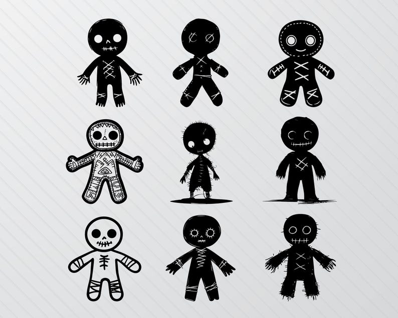Voodoo Doll SVG Bundle: Gothic Clipart, Vector Art (PNG, SVG) - Etsy
