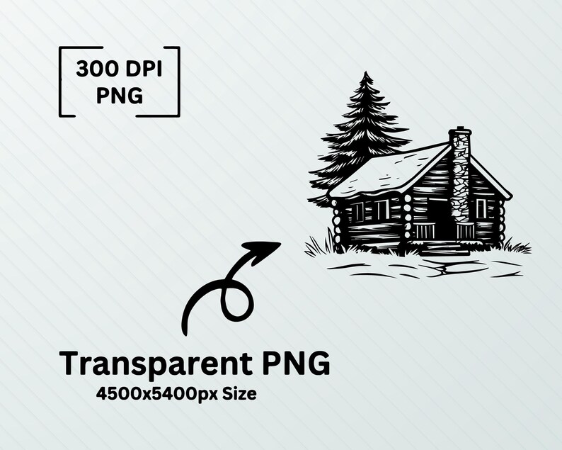 Log Cabin Clipart: Rustic Silhouette Vector Designs (SVG, PNG) - Etsy
