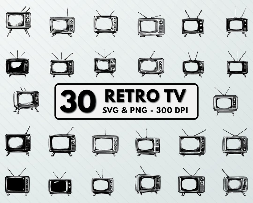 Retro Tv SVG, Retro Tv PNG, Retro Television Clipart, Silhouette, Tv ...