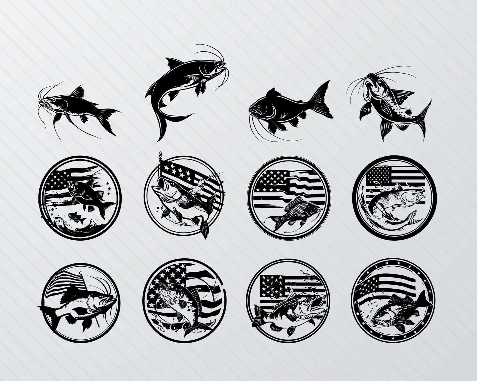 Catfish Silhouette Svg, Catfish Svg Bundle Cut Files, Catfish Clipart ...