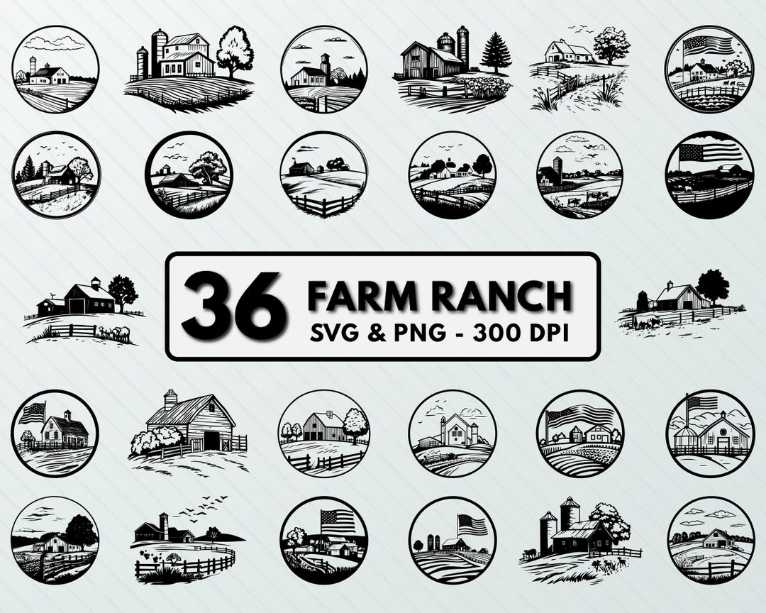 Farm Ranch Svg Png, Farm Ranch Clipart, Farm Ranch Silhouette, Farm ...