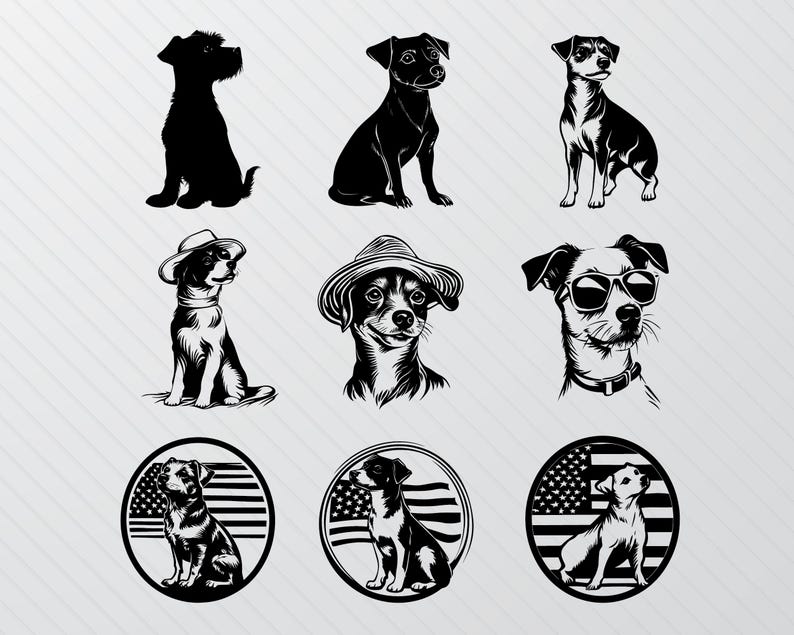 Jack Russell Terrier Svg Bundle, Jack Russell Terrier Silhouette Decal ...