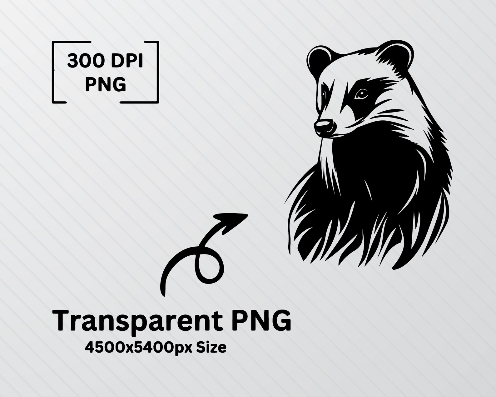 Badger SVG Bundle: Honey Badger Silhouette Clipart (digital Download ...