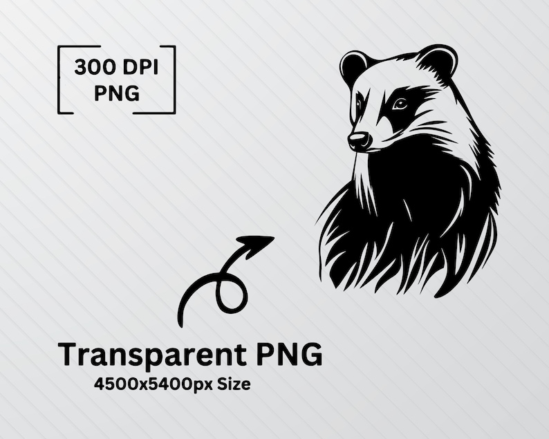 Badger SVG Bundle: Honey Badger Silhouette Clipart (digital Download ...