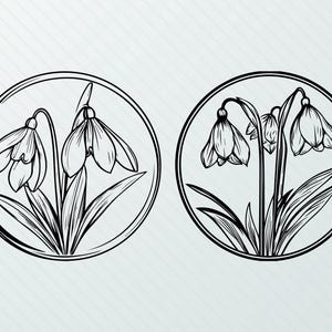 Snowdrop Flower Svg Png, Snowdrop Clipart, Snowdrop Floral Silhouette ...