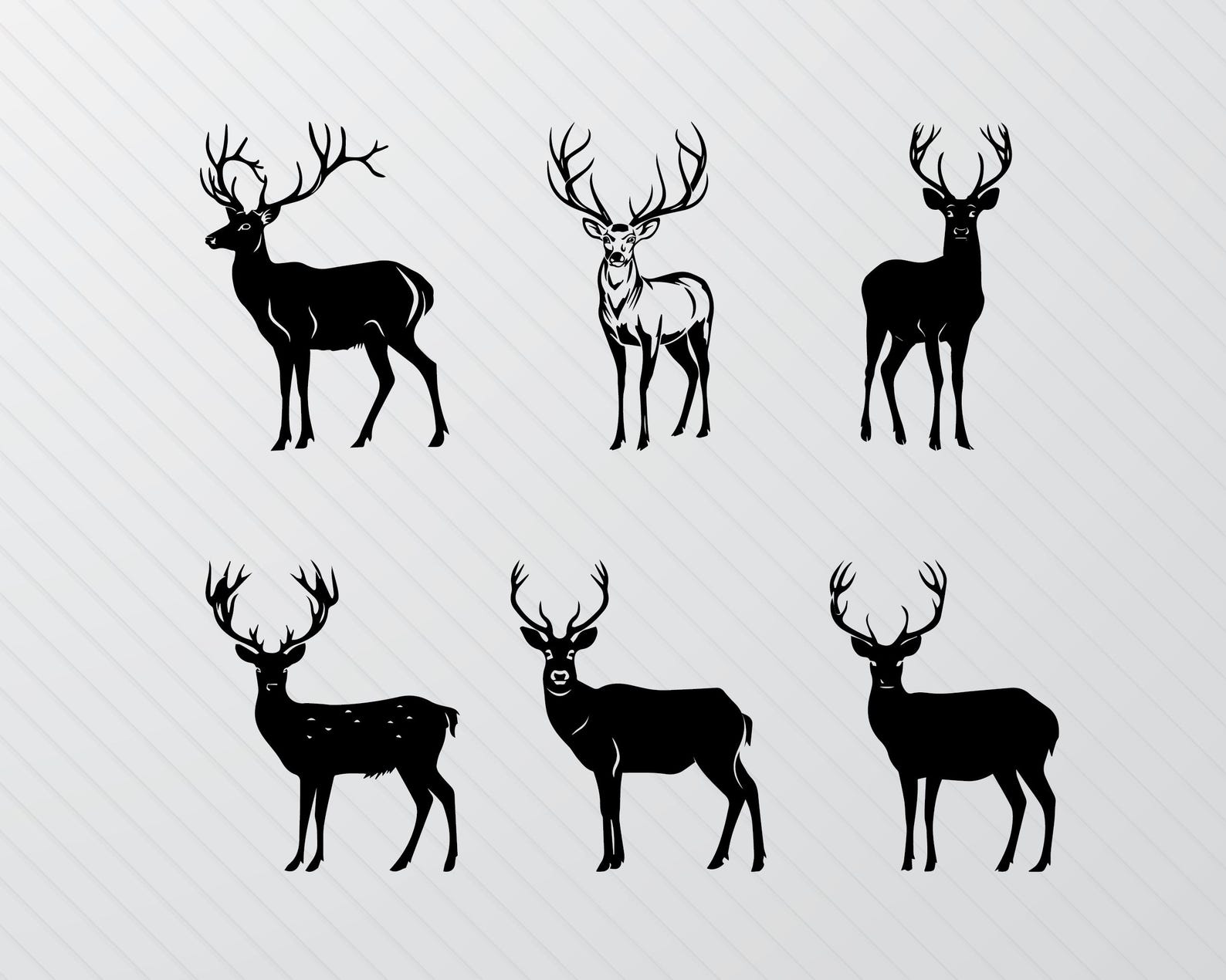 Deer Silhouette Svg, Deer Svg Cut File, Baby Deer Clipart, Deer Png ...