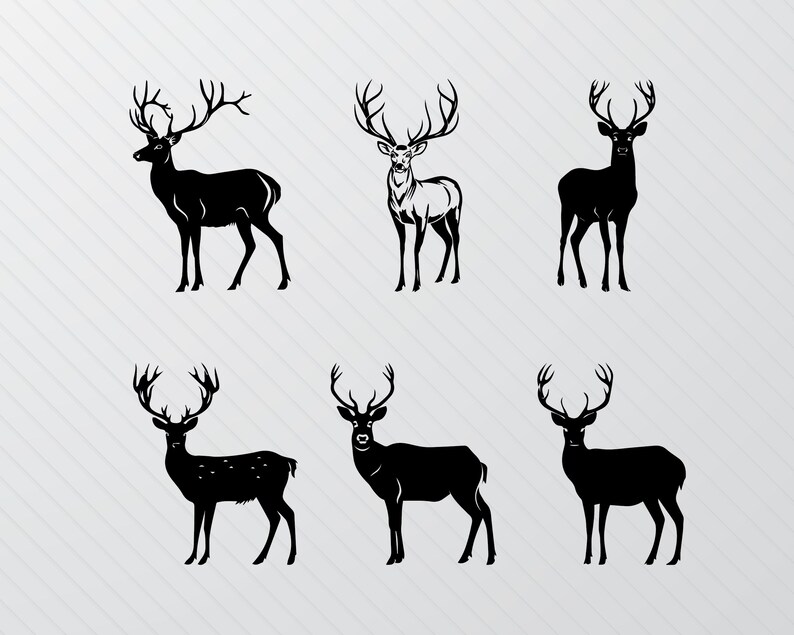 Deer Silhouette Svg, Deer Svg Cut File, Baby Deer Clipart, Deer Png ...
