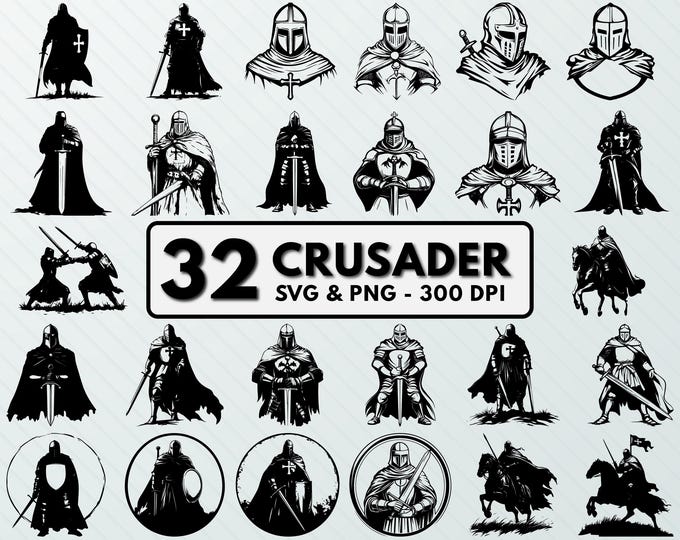 Knight SVG & PNG Digital Files, Vector Graphic Design Print Laser ...