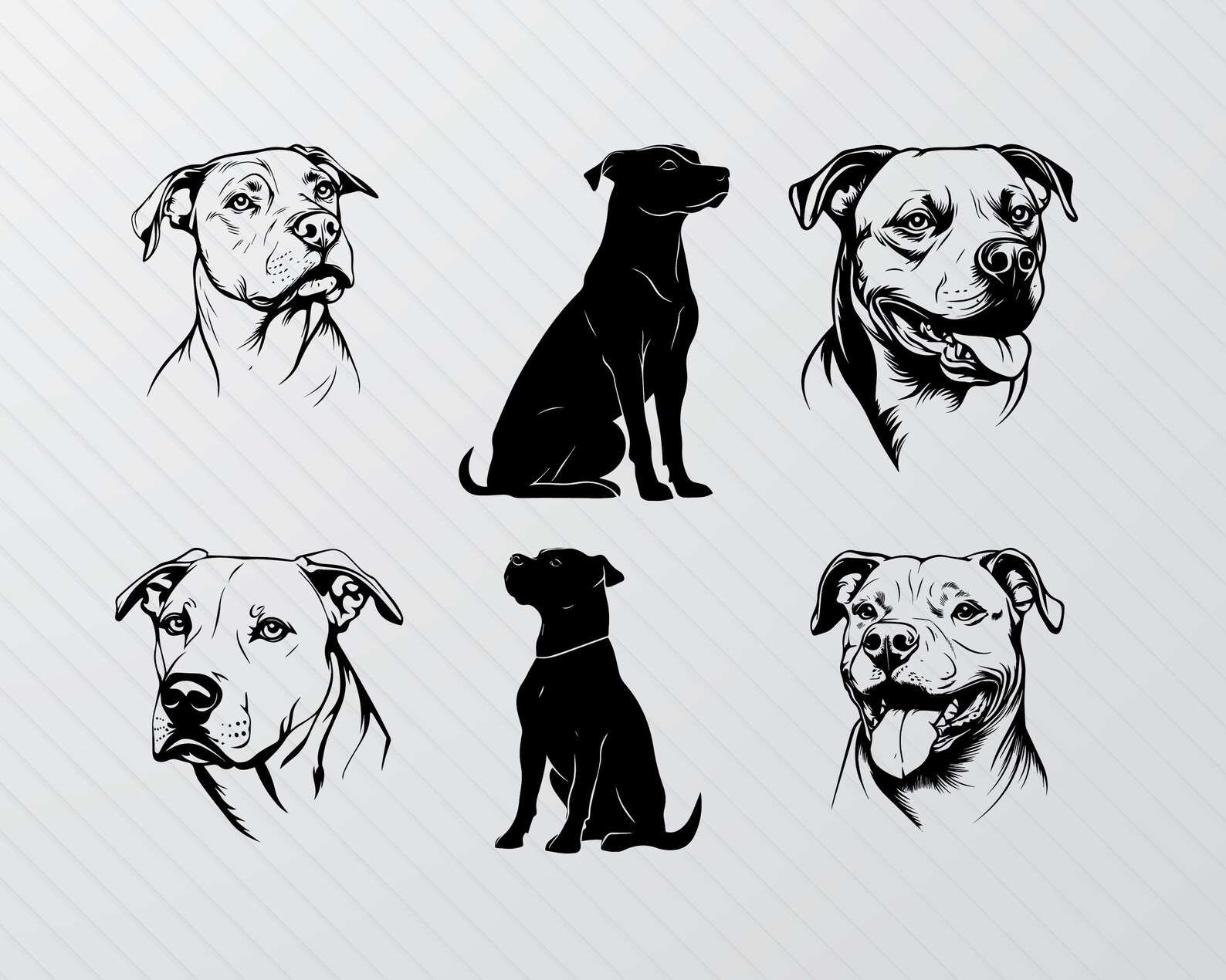 Staffy Silhouette Svg, Staffy Dog Svg Bundle, Dogs Clipart, Staffy Png ...