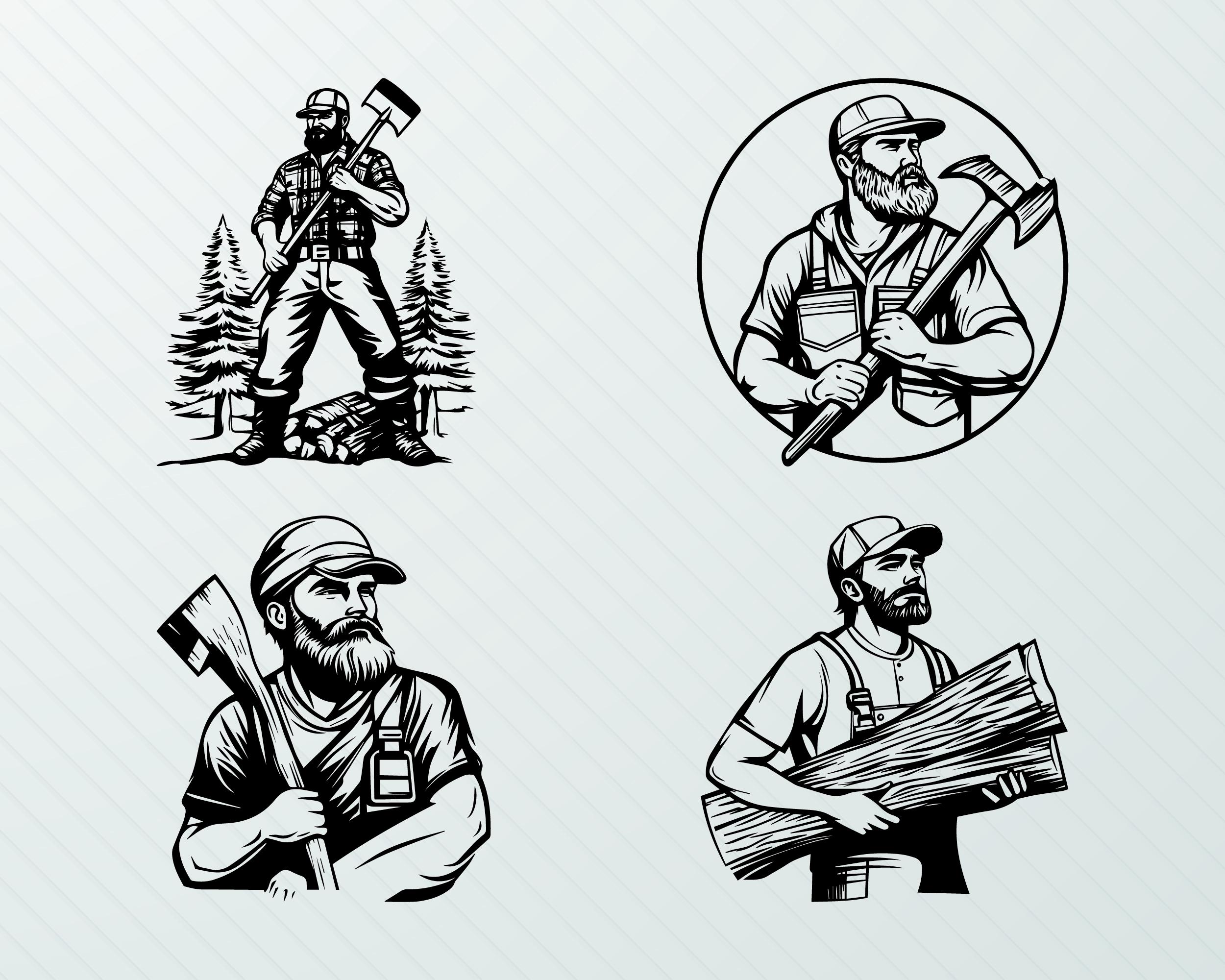 Lumberjack SVG PNG Clipart: Vector Art, Cricut Cut File (digital ...