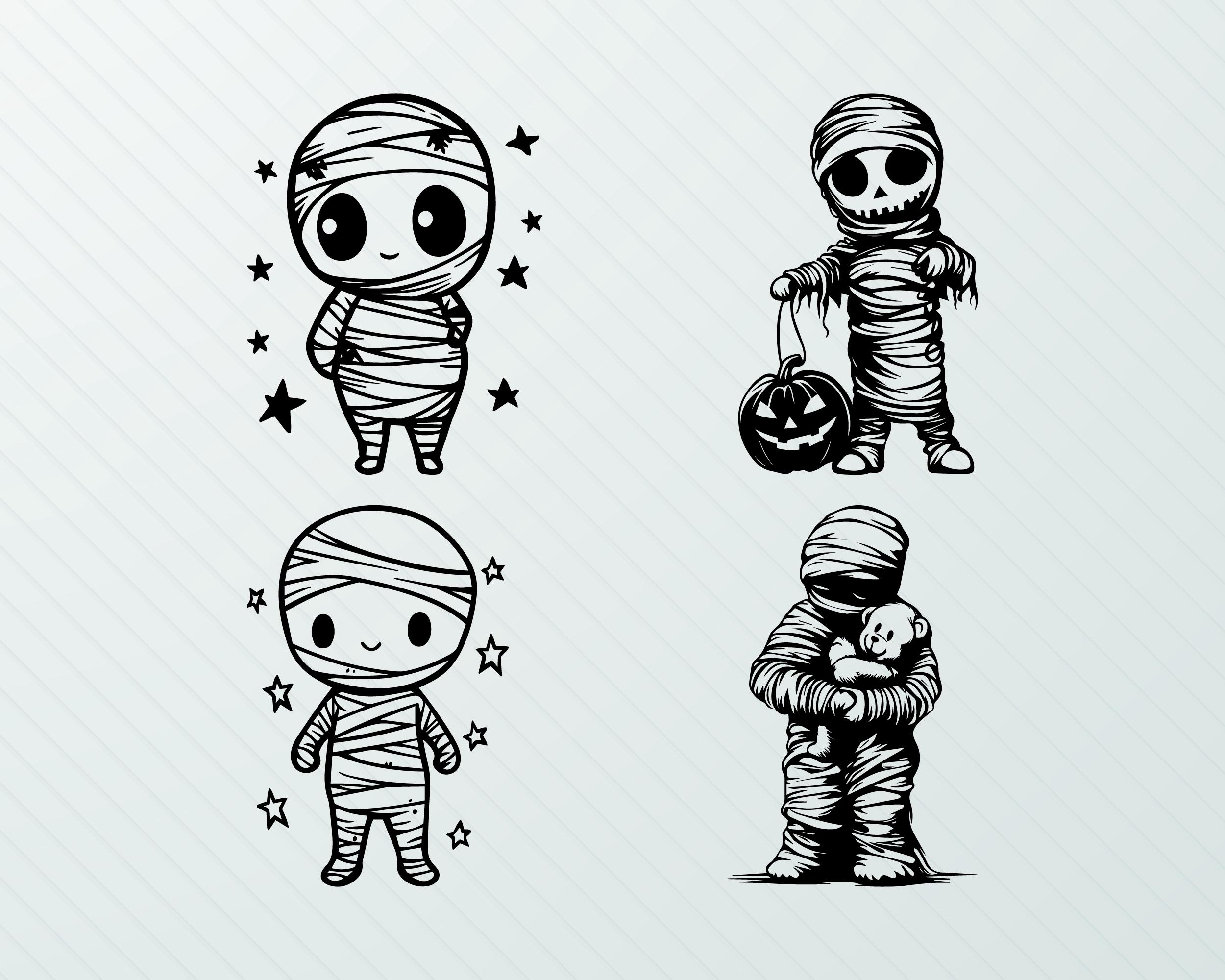 Cute Mummy Svg Png, Cute Mummy Clipart, Cute Mummy Silhouette, Cute ...