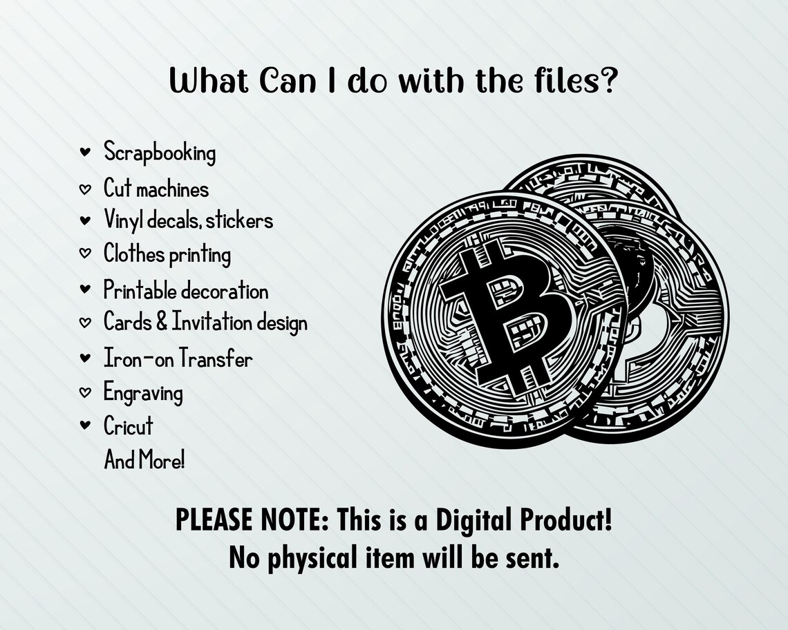Bitcoin Clipart: SVG, PNG, Vector, Decal Cut Files - Etsy