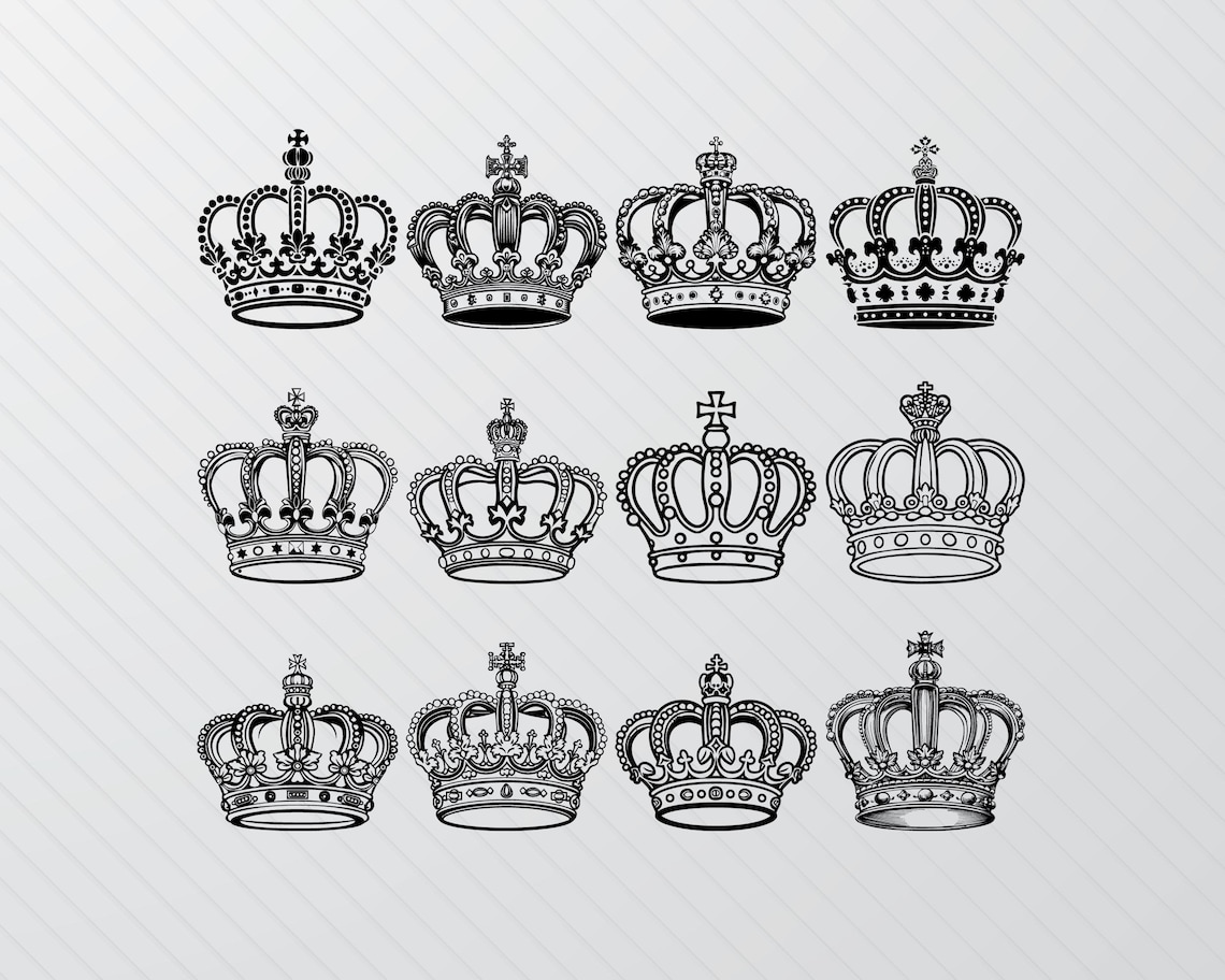 Krone Silhouette SVG: Royal Clipart Designs (PNG, 300 DPI) - Etsy.de