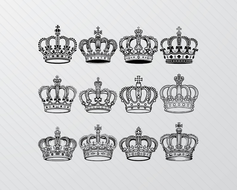 Crown Silhouette Svg Cut File, Queen Crown Svg, King Crown Clipart ...