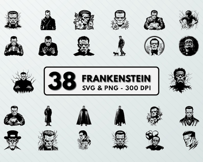 Frankenstein Svg Png, Frankenstein Clipart, Frankenstein Silhouette ...