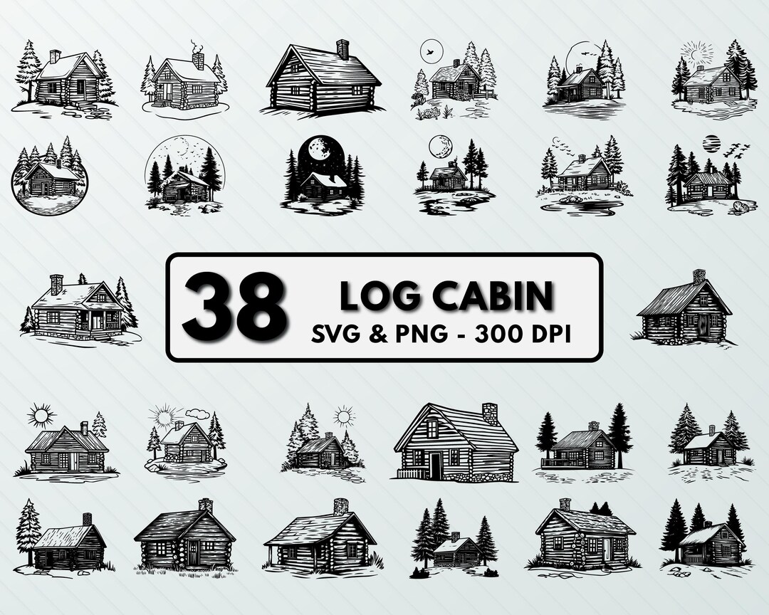Log Cabin Png Svg, Log Cabin Clipart, Log Cabin Silhouette, Log Cabin ...