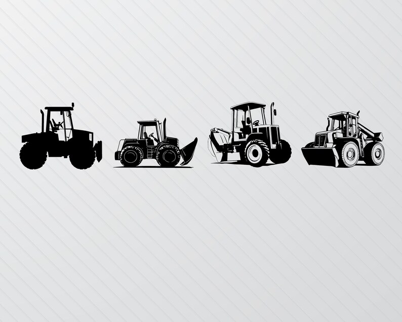 Loader Silhouette SVG Bundle: Heavy Loader Clipart (PNG) - Etsy