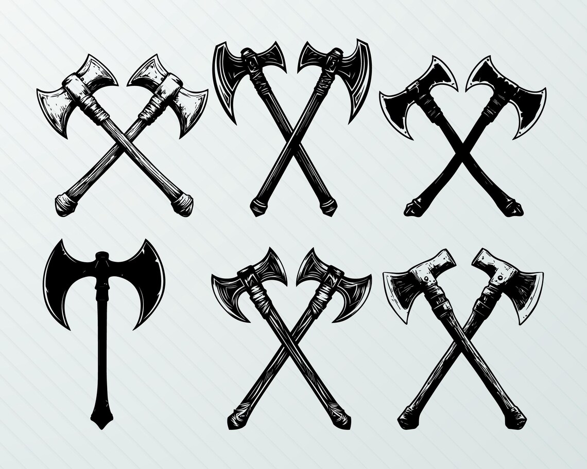 Battle Axe, Battle Axe Svg, Axe Svg, Axe Silhouettes Svg, Axe Circuit ...