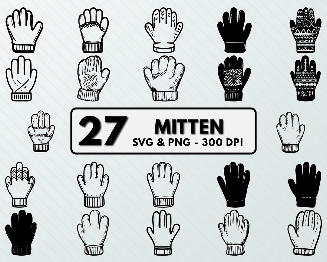 Mitten Svg Png, Mitten Clipart, Mitten Silhouette, Mitten Vector ...