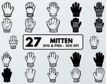 Mitten Silhouette, Mitten Svg, Mitten Png, Mitten Clipart, Mitten ...