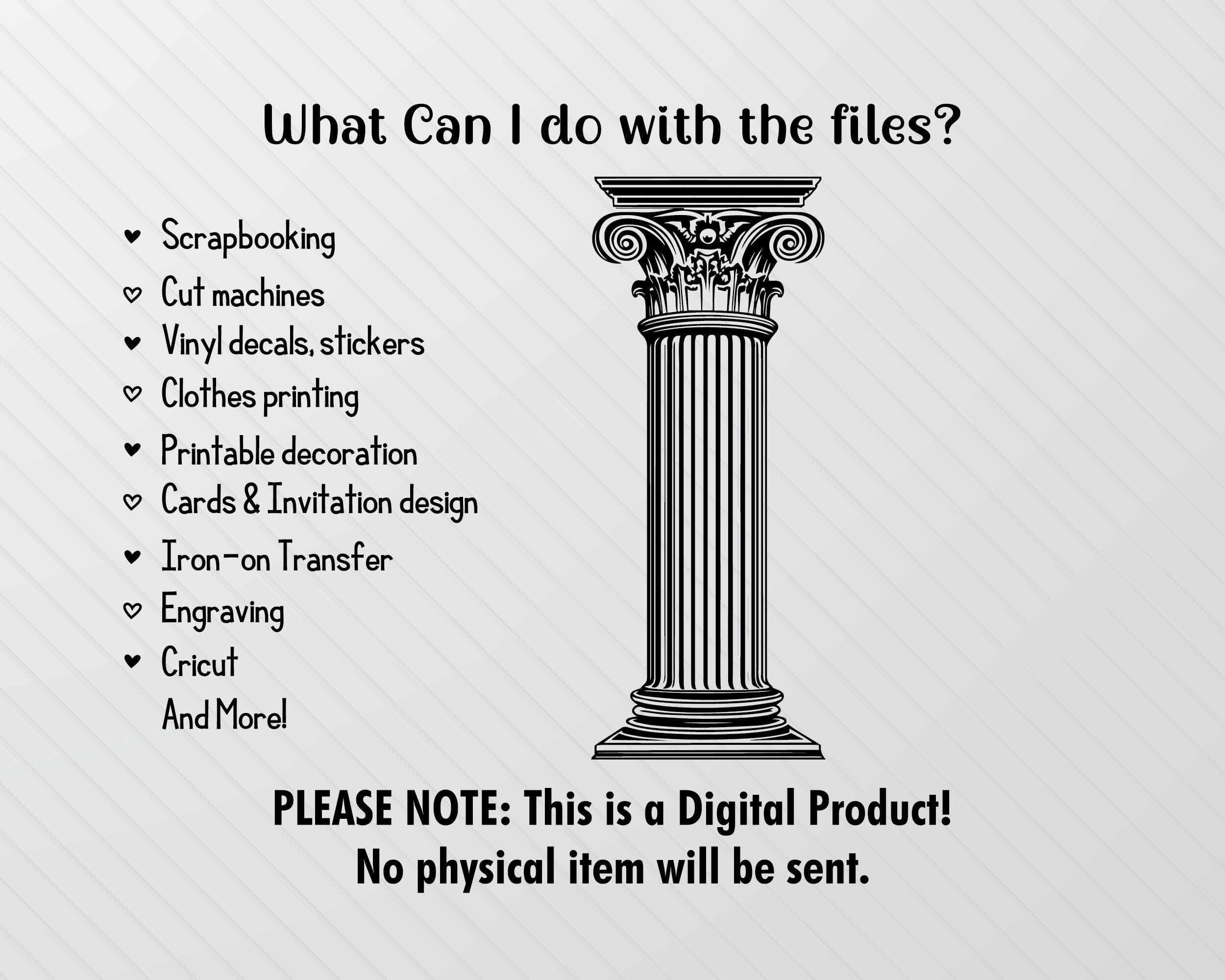 Ancient Column Svg Bundle, Ancient Column Silhouette, Ancient Column ...