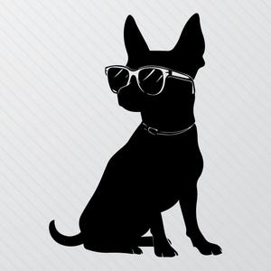 Min Pin Dog SVG Bundle: Floral Puppy Clipart, Dog Breeds Icon (PNG ...
