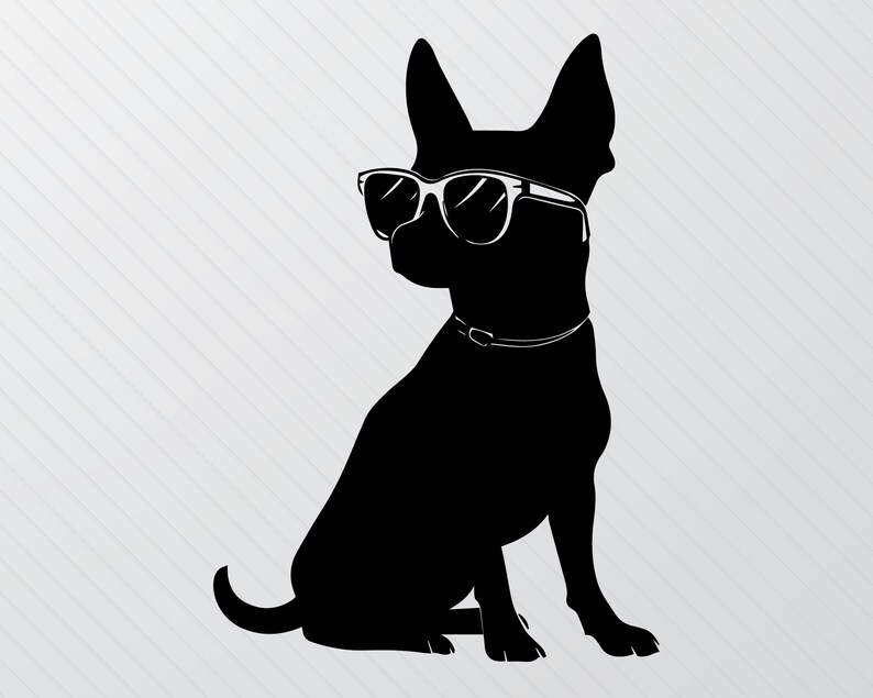 Min Pin Dog SVG Bundle: Floral Puppy Clipart, Dog Breeds Icon (PNG ...