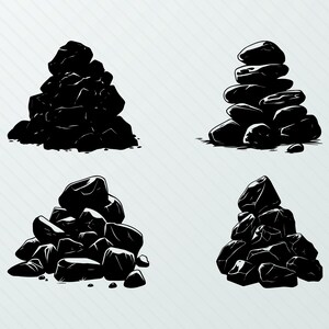 Pile of Rocks Clipart: SVG, PNG, Vector Cut File - Etsy