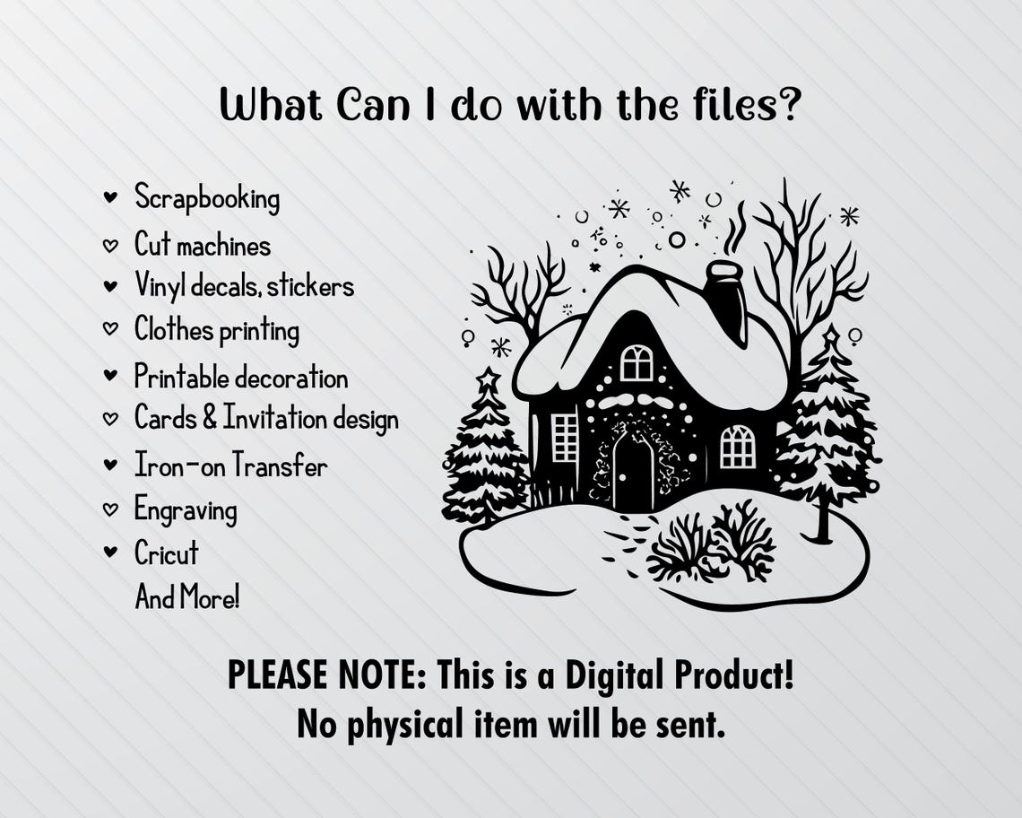 Christmas House SVG Bundle: Winter Village Clipart (digital Download ...