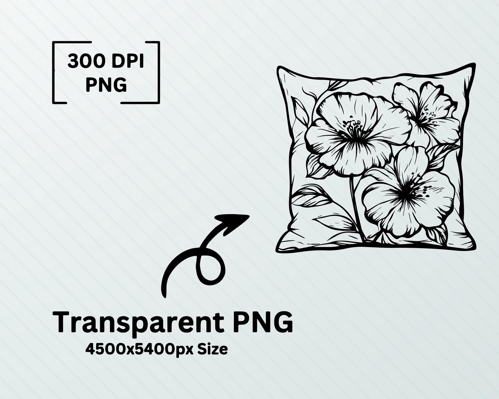 Pillow Outline SVG PNG: Clipart Vector Cut Files - Etsy