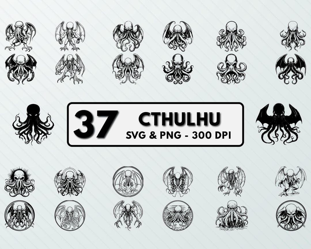 Cthulhu Svg Png, Cthulhu Clipart, Cthulhu Silhouette, Cthulhu Decal ...