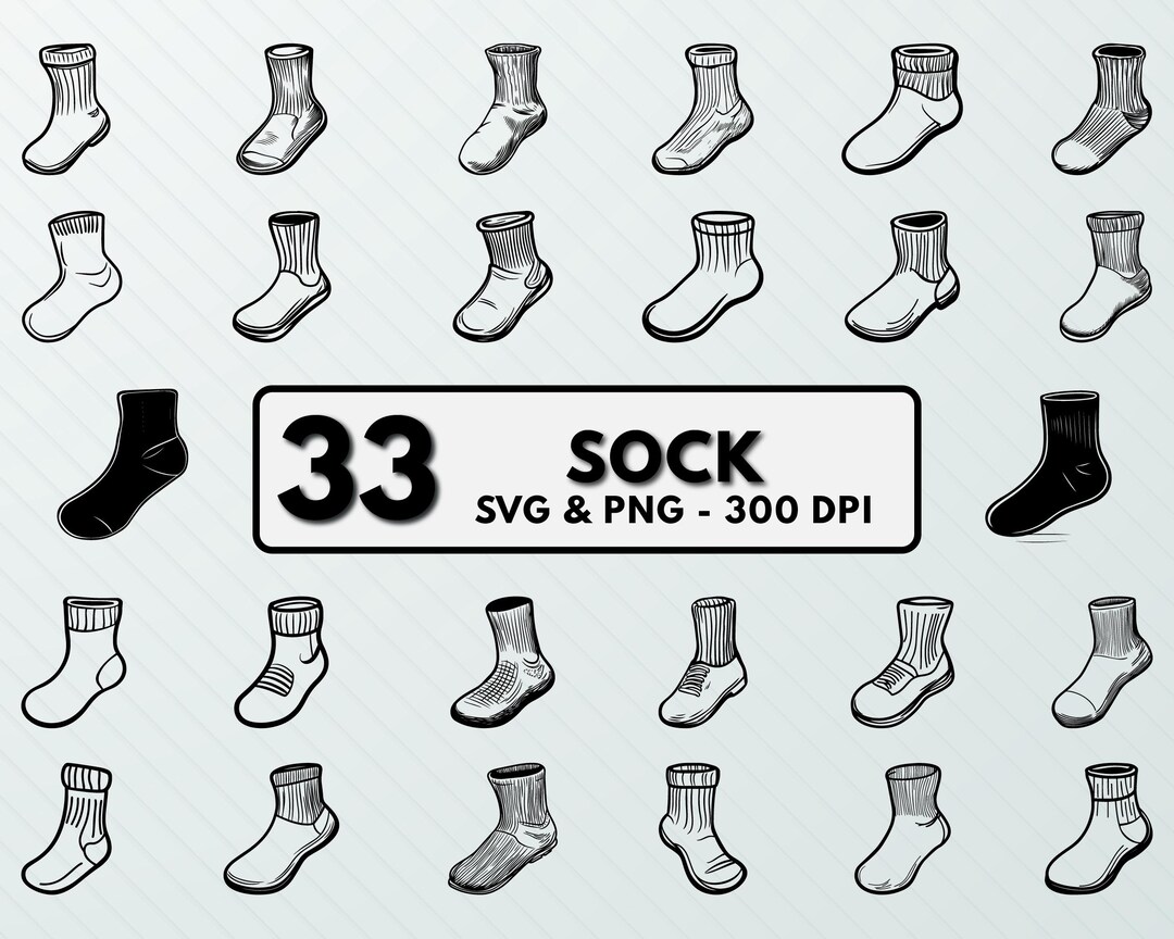 Sock Svg Png, Sock Clipart, Sock Silhouette, Sock Decal, Sock Vector ...