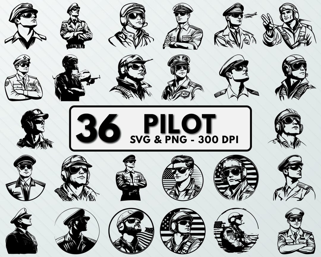 Pilot Svg Png, Pilot Clipart, Pilot Silhouette, Pilot Decal, Pilot ...