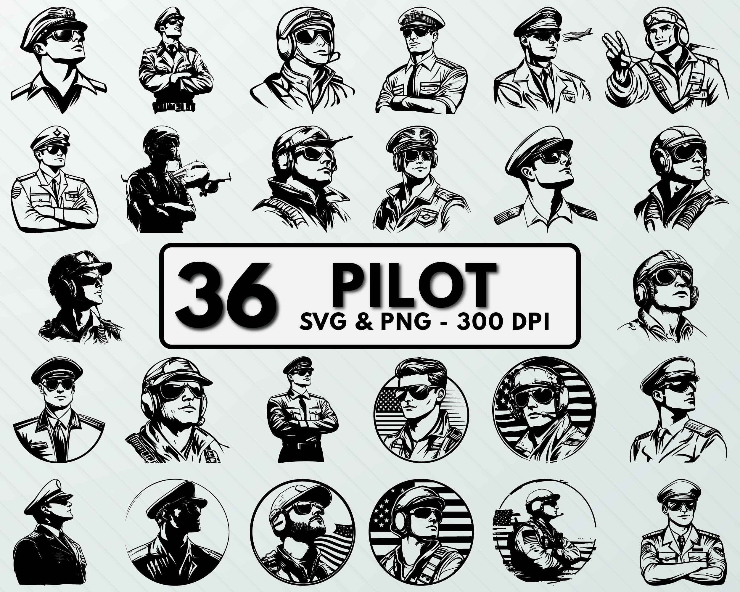 Pilot Svg Png, Pilot Clipart, Pilot Silhouette, Pilot Decal, Pilot ...