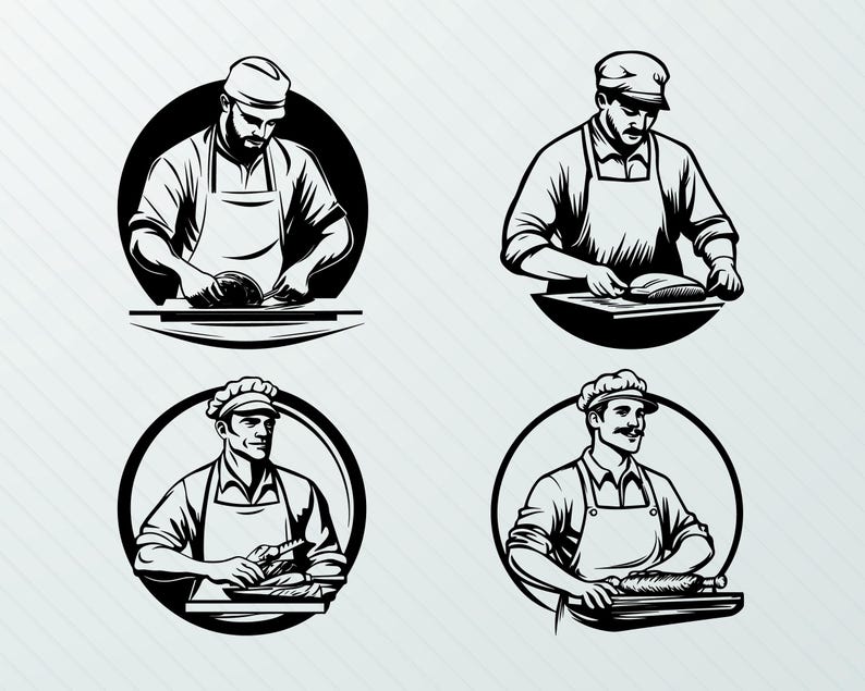 Butcher SVG PNG Clipart: Chef Tools, Meat Cuts (digital File) - Etsy