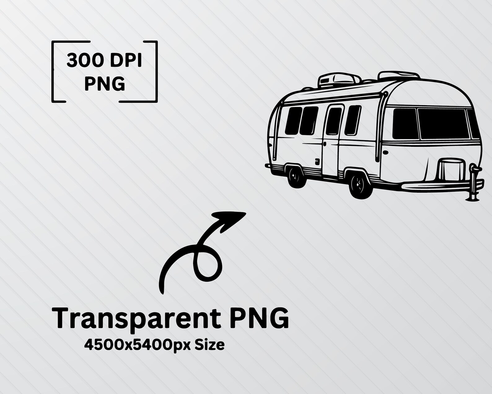 Airstream Svg Bundle, Airstream Silhouette Png, Airstream Clipart ...