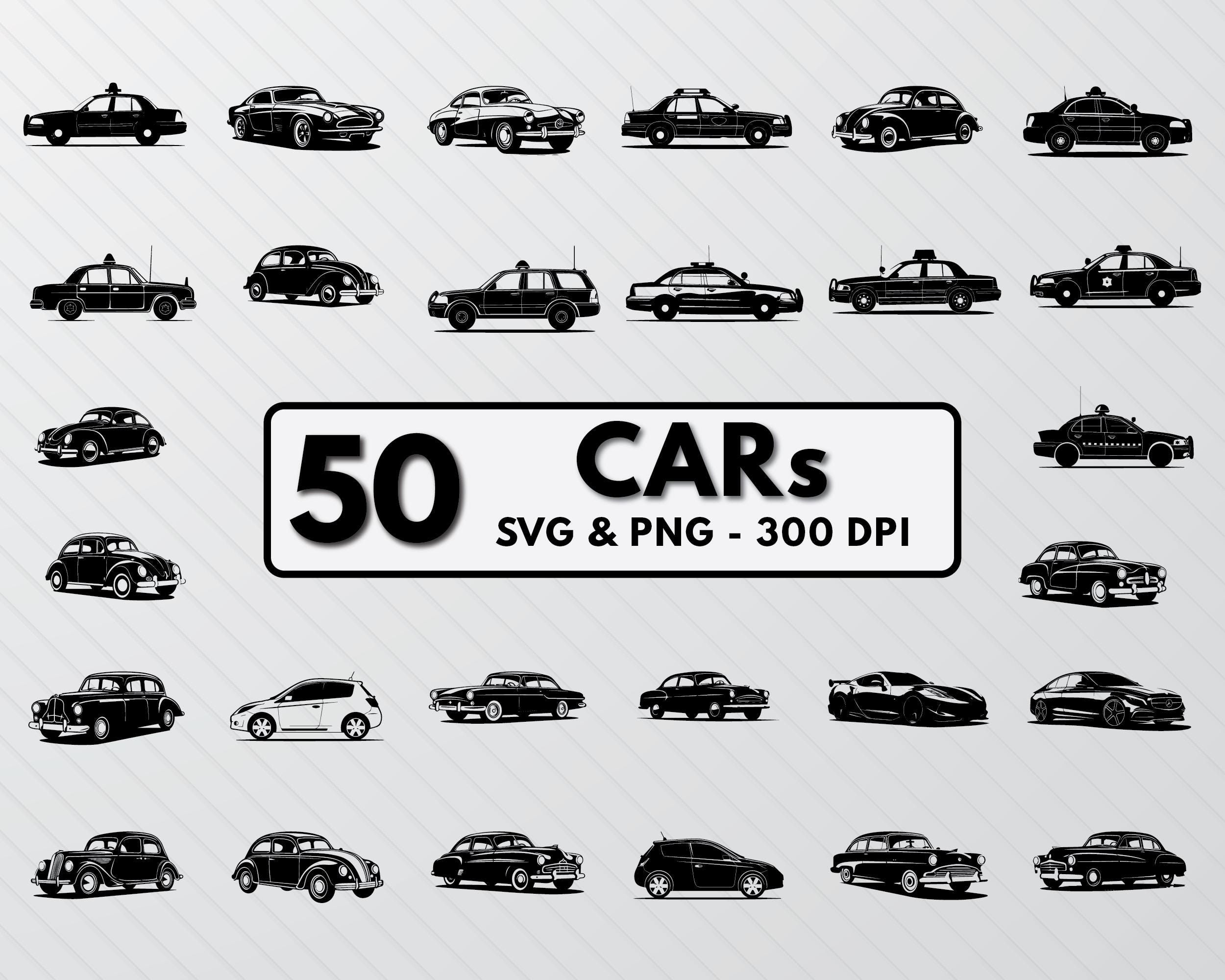 Car Svg Bundle, Car Silhouette, Old Car Clipart Png, Vintage Car ...