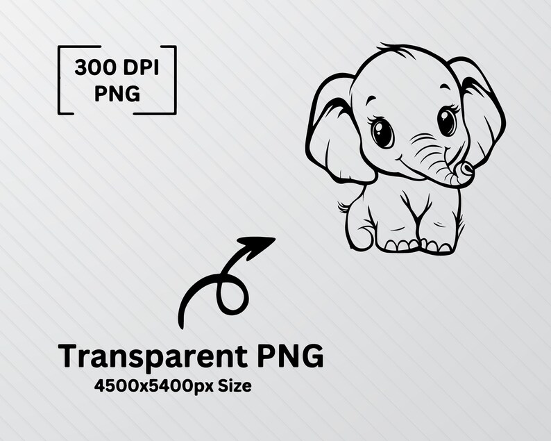 Baby Elephant Silhouette Svg, Cute Elephant Svg Bundle, Elephant ...