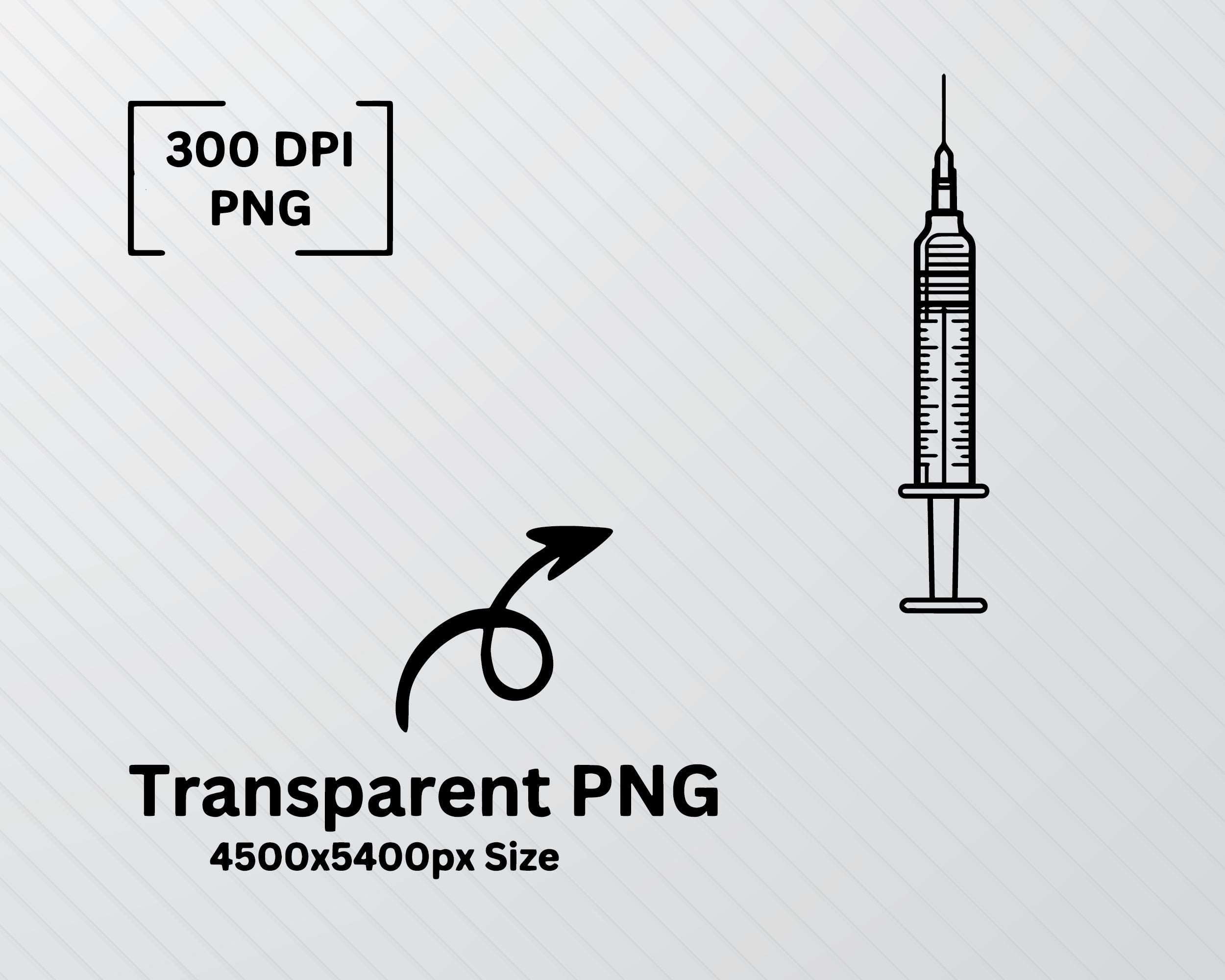 Syringe Silhouette, Syringe Svg Bundle Cut File, Syringe Clipart ...