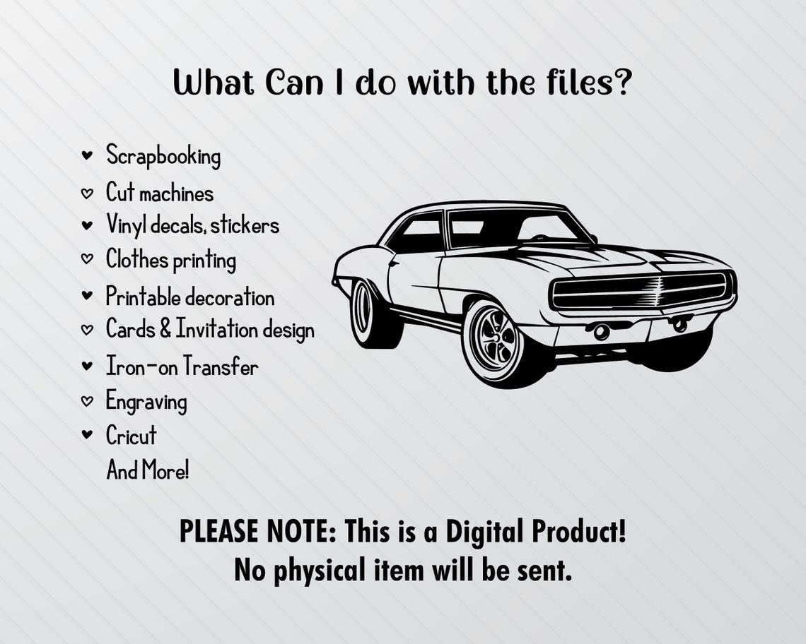 Muscle Car Svg Bundle, Muscle Car Silhouette Art, Muscle Car Clipart ...