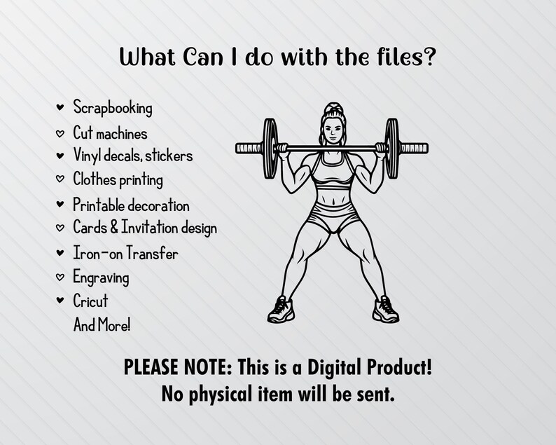 Female Weightlifting Svg Bundle, Weightlifting Silhouette, Female Power ...