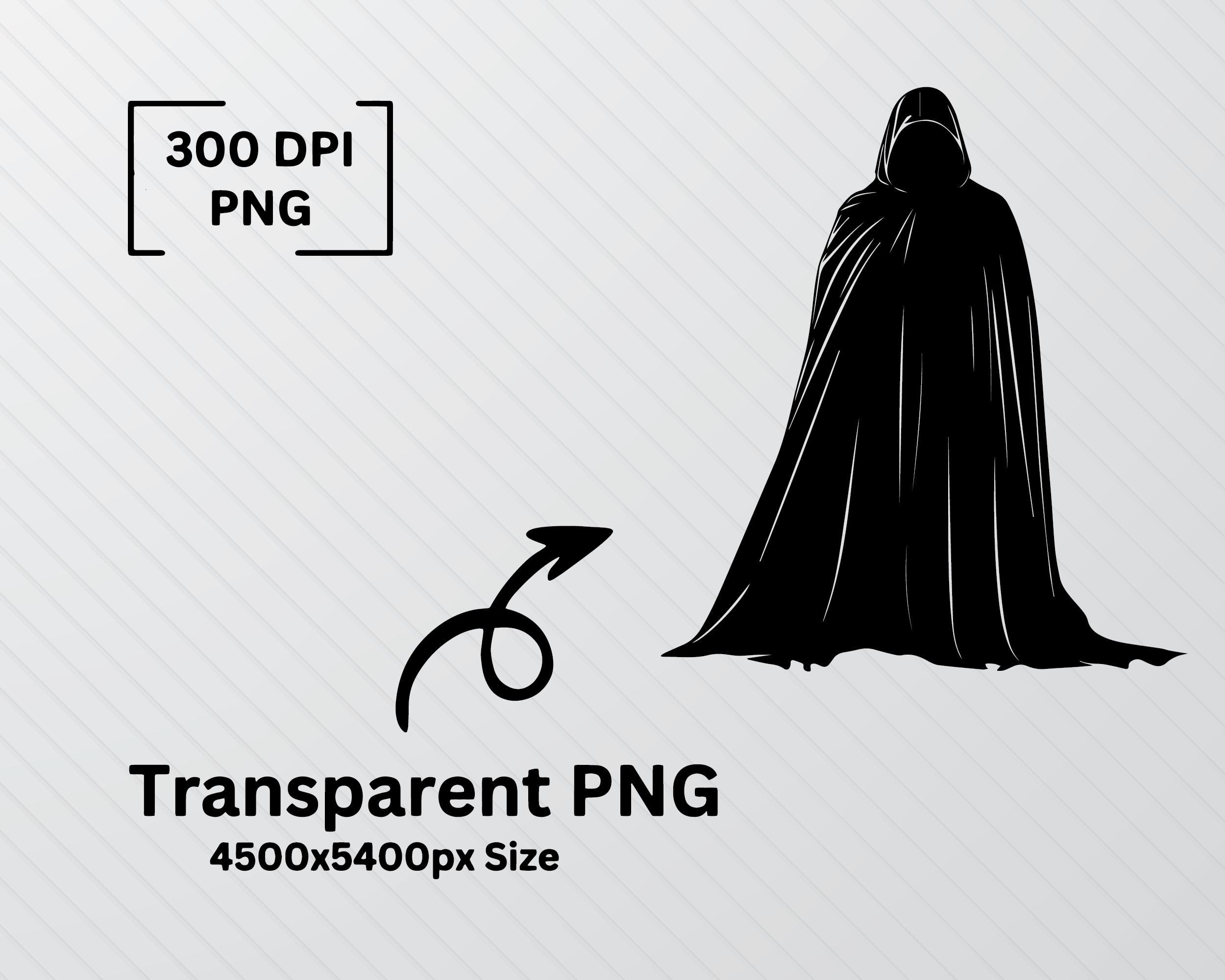 Cloak Silhouette Svg Bundle, Magic Cloak, Cloak Png Clipart, Cloak ...